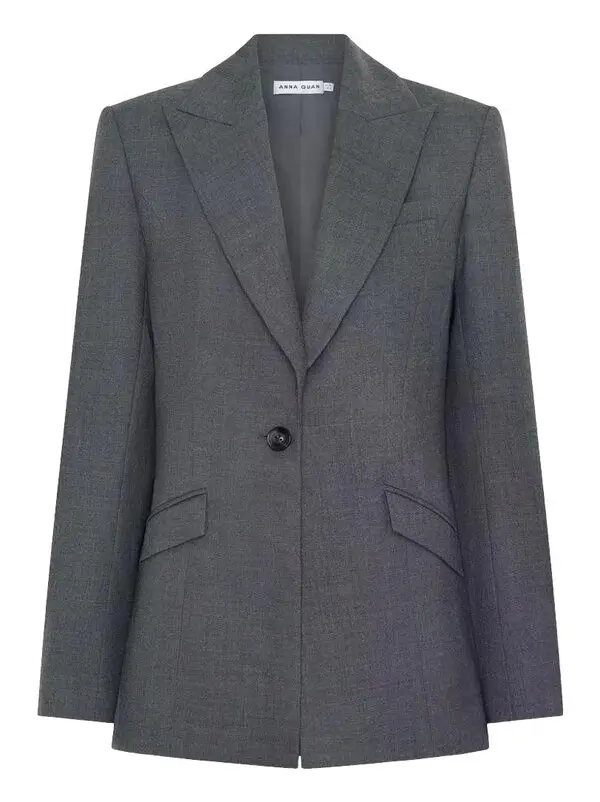 Anna Quan Willow Single-breasted Blazer - Grey