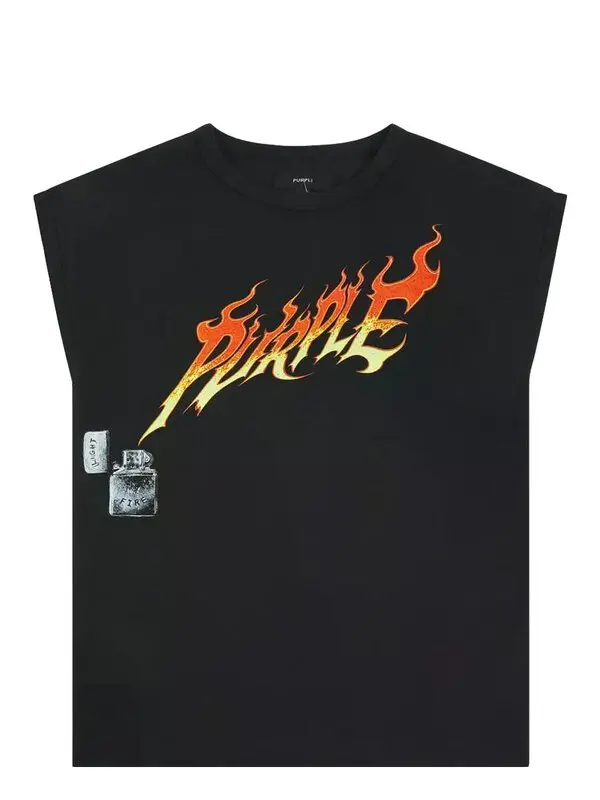PURPLE BRAND Graphic-print Tank Top - Black