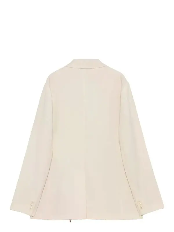 Max Mara Ebbri Double-breasted Peak-lapel Jacket - Neutrals
