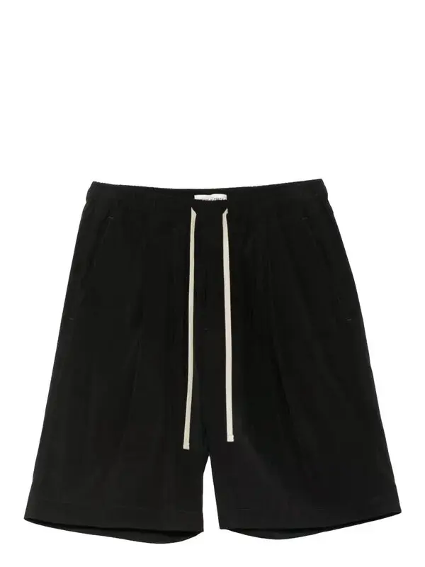 STATE OF ORDER Pleated Drawstring Shorts - Black