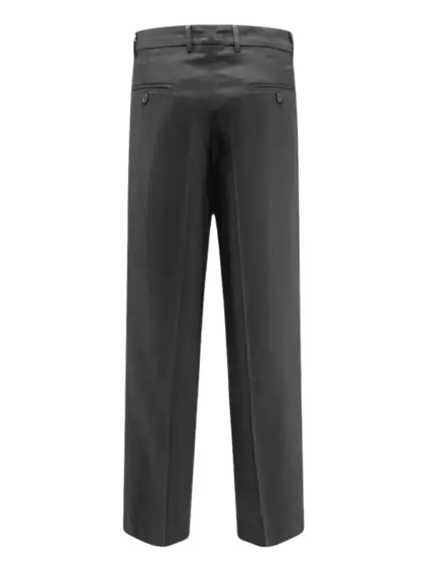 AMARANTO Tailored Trousers With Belt Loops And Pressed Crease - Black