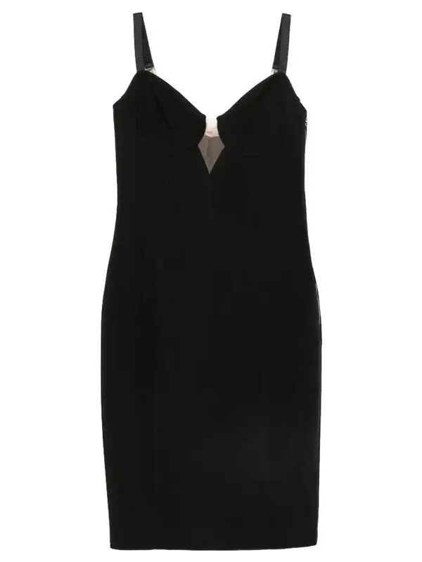 Elisabetta Franchi Sweetheart Neck Mini Dress - Black