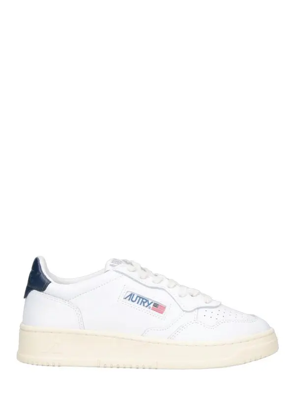 AUTRY Medalist 01" Leather Sneakers - White