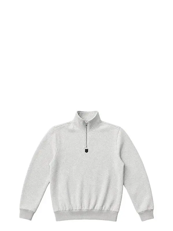 FIFA 1904 Quarter Zip Sweatshirt With Funnel Neck - Grey