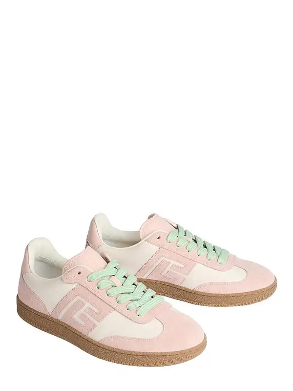 Balmain Swan Trainers In Smooth Leather And Suede - Multicolor