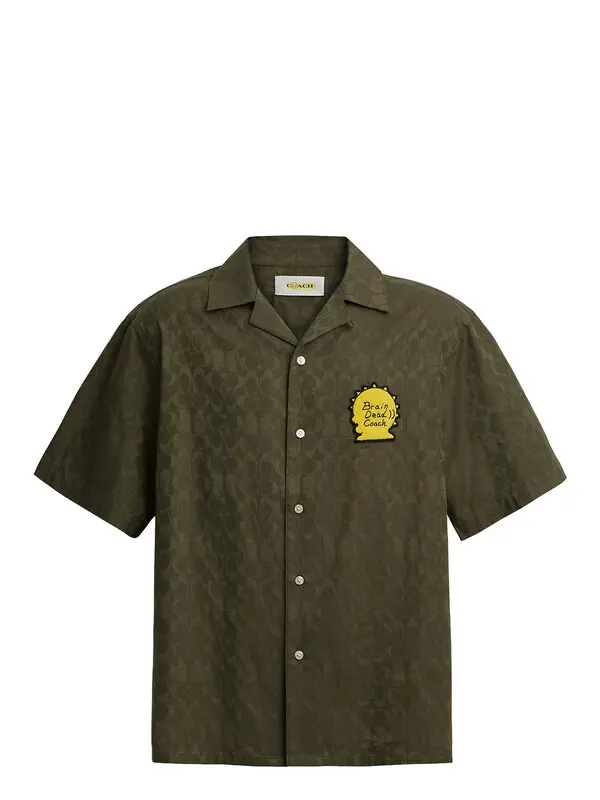 COACH X Brain Dead Signature Camp Shirt - Green