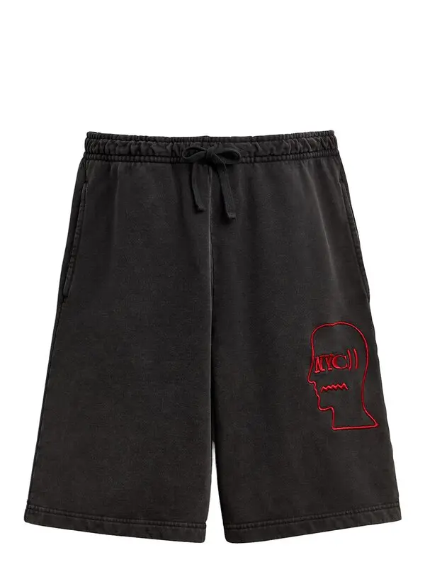 COACH X Brain Dead Embroidered Logo Sweatshorts - Black