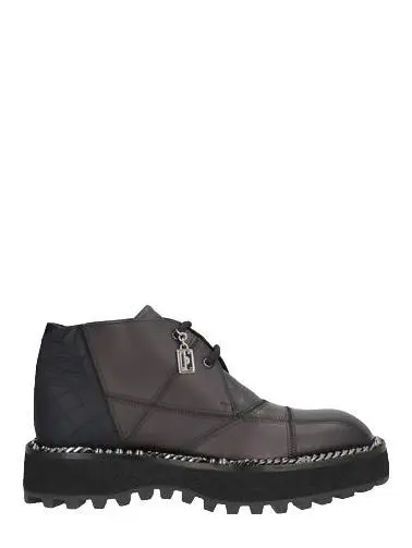 Dolce & Gabbana Leather Lace-up Ankle Boots - Black