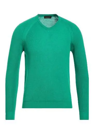 ROBERTO COLLINA V-neck Cashmere & Cotton Sweater - Green