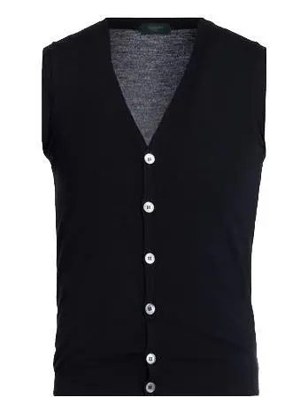 ZANONE Sleeveless Virgin Wool And Cashmere Cardigan - Blue