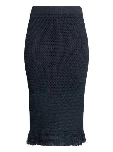Peserico Midi Skirt In Linen And Cotton - Blue