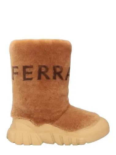 FERRAGAMO Sheepskin Padded Ankle Boots - Beige