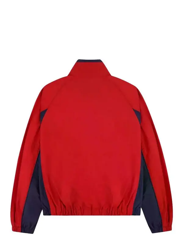SPORTY & RICH Logo Embroidered Bomber Jacket - Red