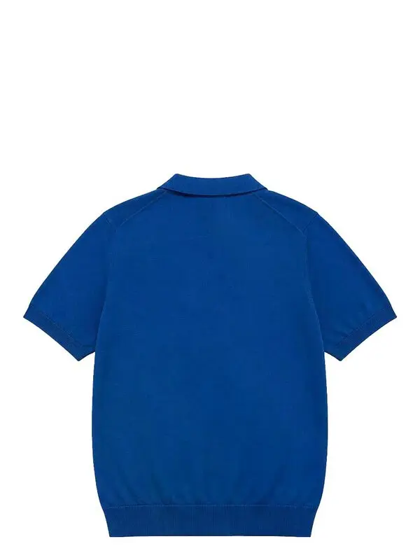 AMARANTO Crew-neck Polo Shirt - Blue
