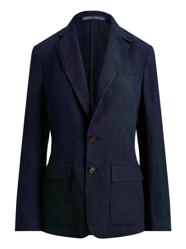 Polo Ralph Lauren Single-breasted Linen Blazer - Blue
