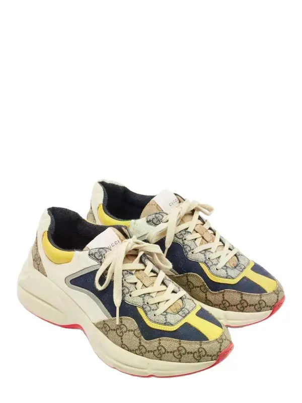 Gucci Rhyton Gg Supreme Canvas Sneakers - Neutrals