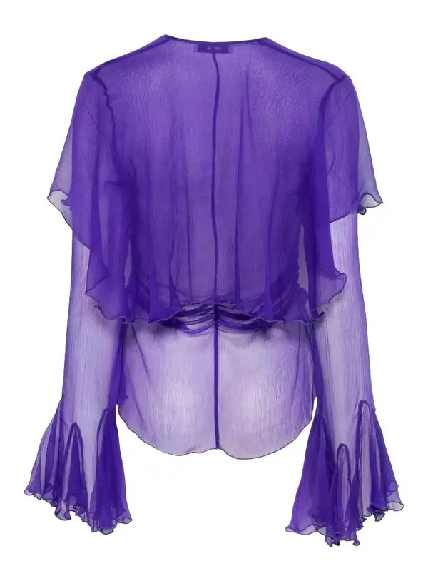 SIEDRES Pussy-bow Top - Purple