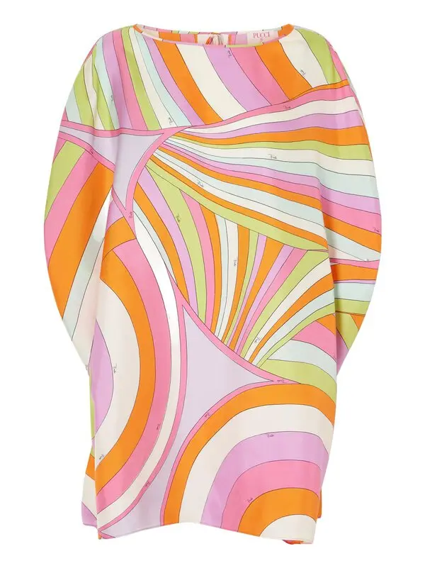 Emilio Pucci Printed Silk-twill Kaftan - Multi