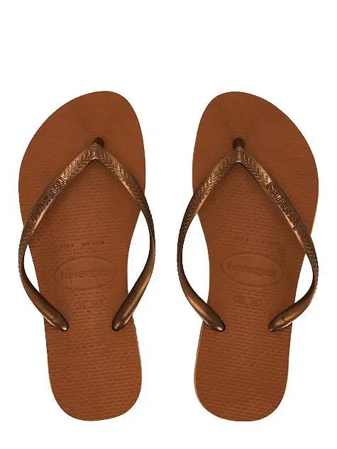 Havaianas Slim Thong Sandals - Rust