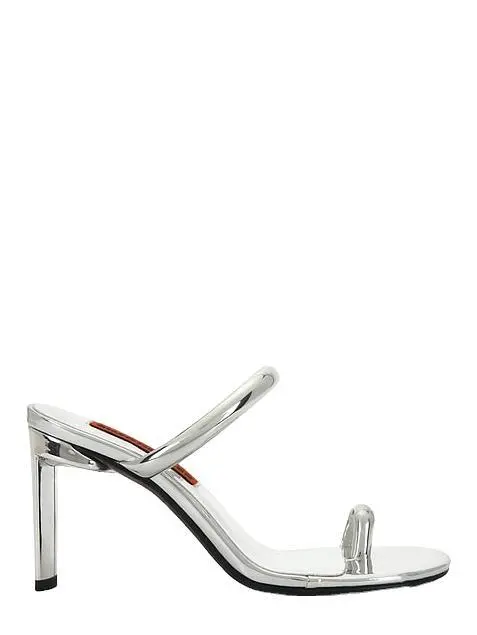 SIMONMILLER Metallic Pipe Heel - Silver