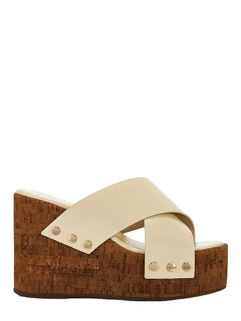 Schutz Serena Wedge Sandal - Egg Shell
