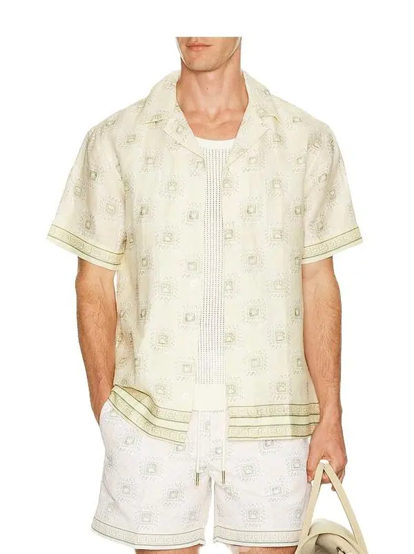 CHE Telha Printed Shirt In Cream - Ecru