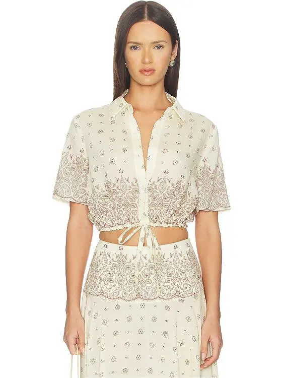 Devon Windsor Rosie Cropped Shirt - Crete