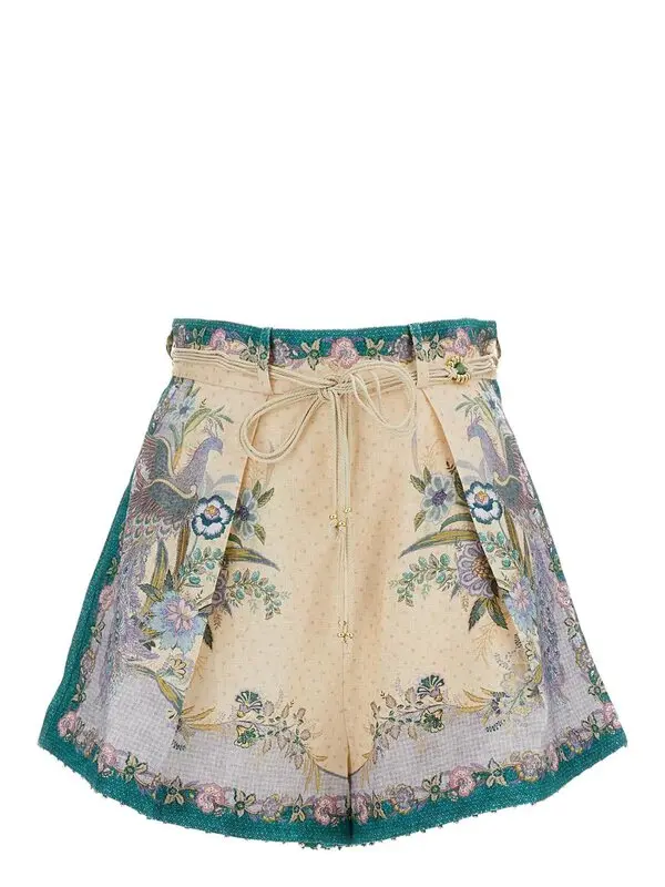 Zimmermann Indra Tuck Shorts - Multicolor