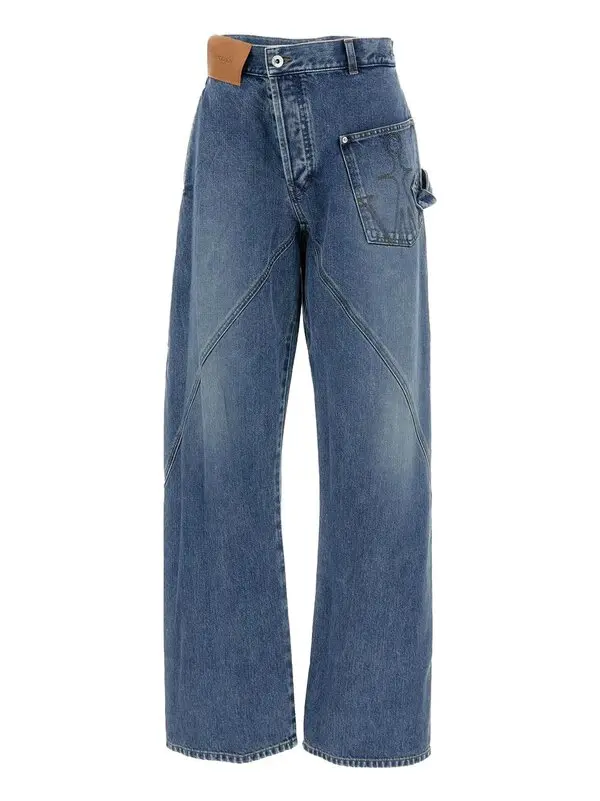 JW Anderson Twisted Stitch Jeans - Blu