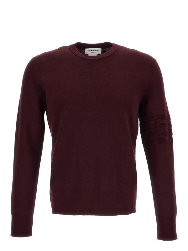 Thom Browne Milano Stitch Knit 4-bar Pullover - Red