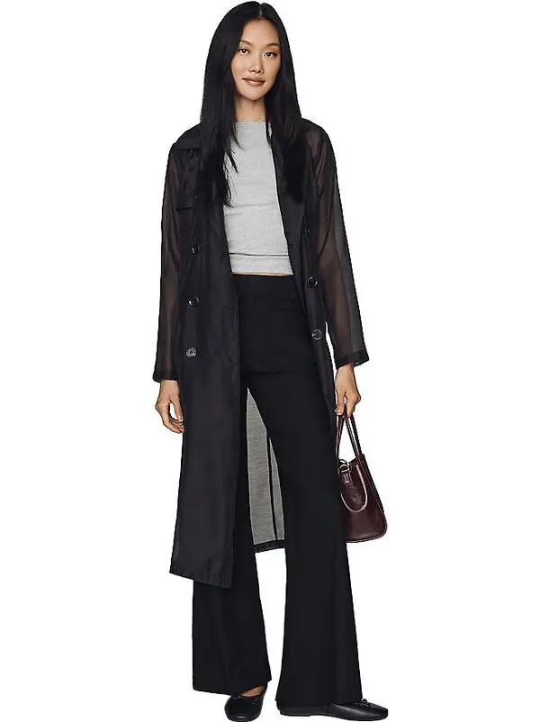 Maeve Jude Wide-leg Trousers In Magic Fabric - Black