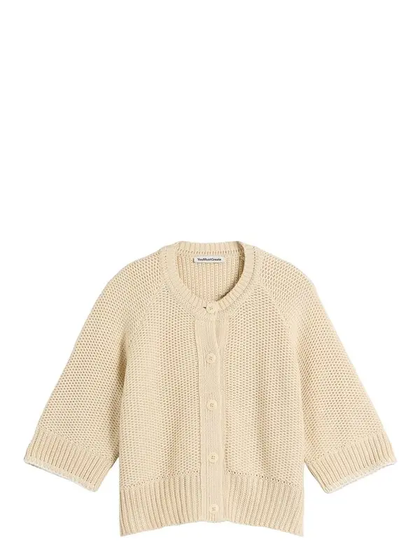 You Must Create Kwai Honeycomb Knit Cardigan - Shell
