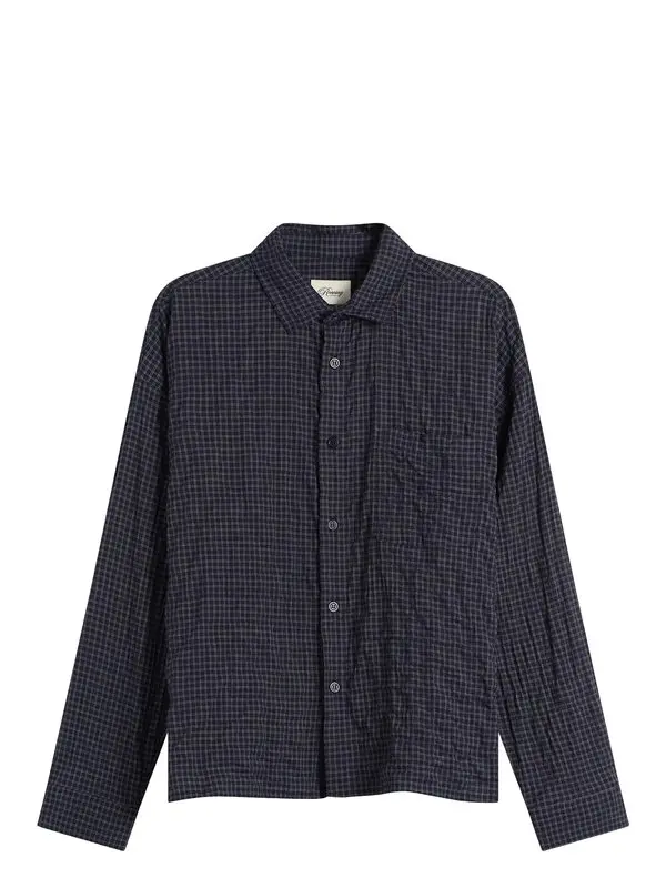 RONNING Japanese Shirt - Navy Grid