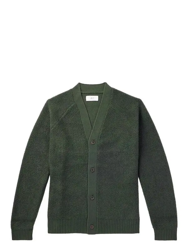 Mr P. Cashmere-terry Cardigan - Green