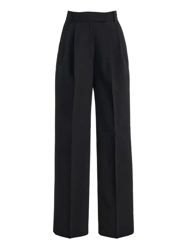 THE FRANKIE SHOP Bea Pleated Suit Pants - Black