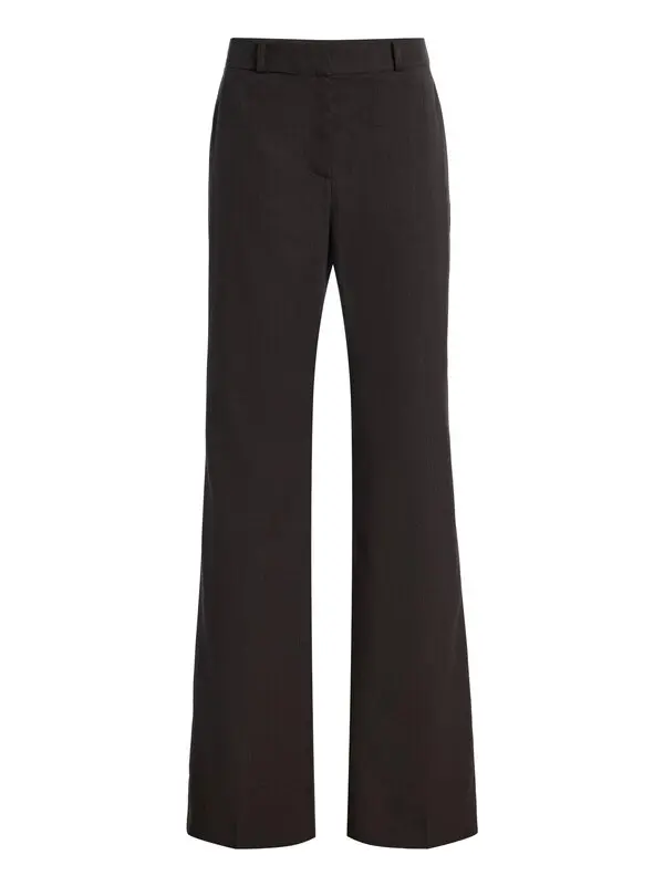 SEV Straight Flare Wool Pants - Brown