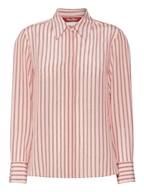Max Mara Striped Silk Shirt - Multicolor
