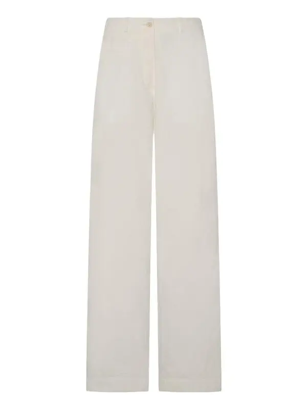 THE ROW Wide-leg Fadry Pants - White