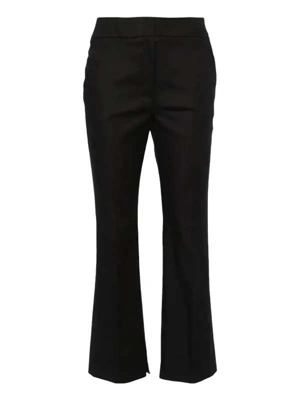 Peserico Mid-rise Tailored Cropped Pants - Black