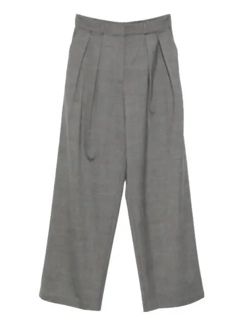 THE FRANKIE SHOP Pleated Straight Trousers - Grey