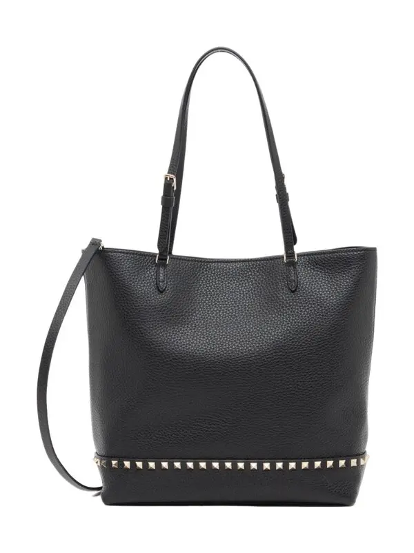 Valentino Garavani Studded Double Handle Shoulder Bag - Black