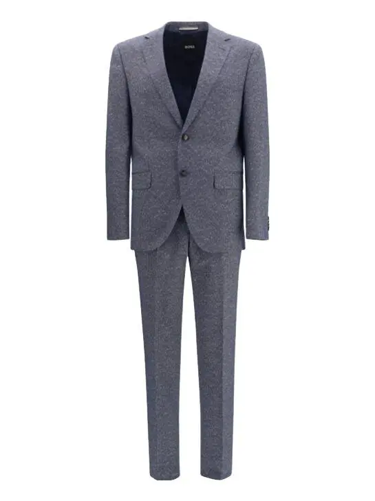Hugo Boss Pinstriped Regular-fit Suit - Gray