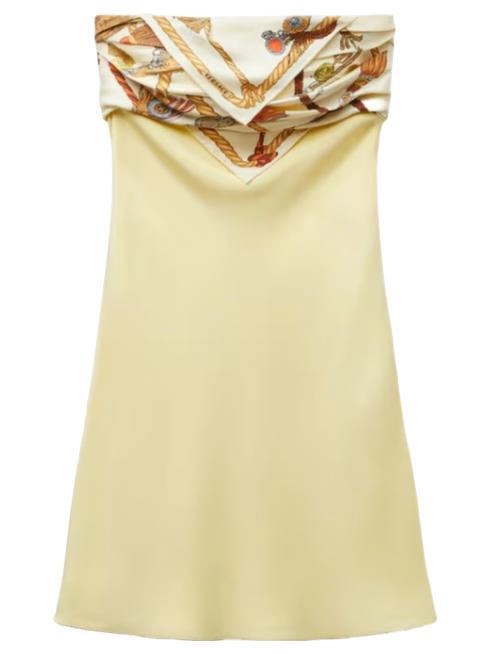 Versace Sleeveless Strapless Mini Dress - No