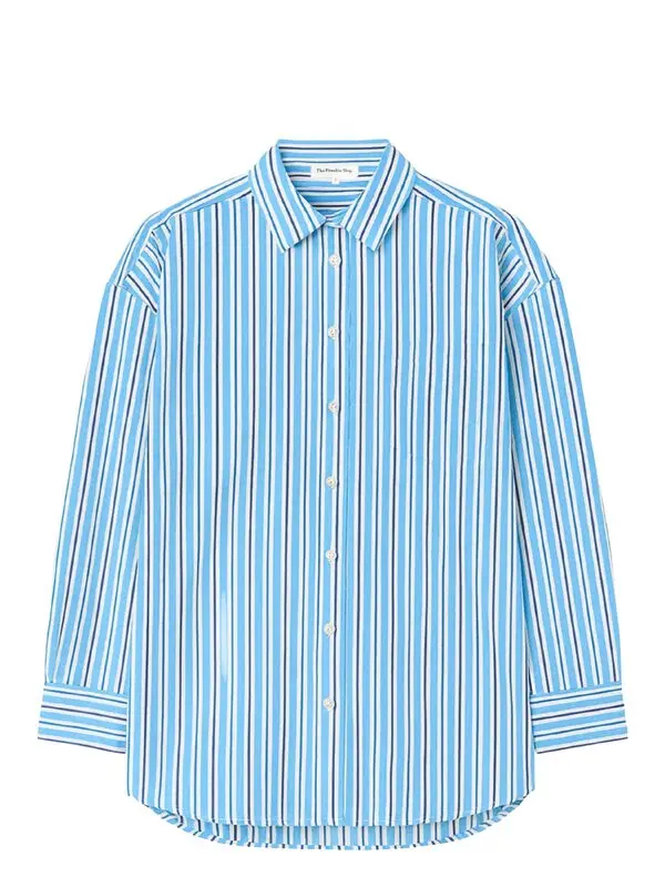 THE FRANKIE SHOP Striped Long Sleeve Shirt - Blue