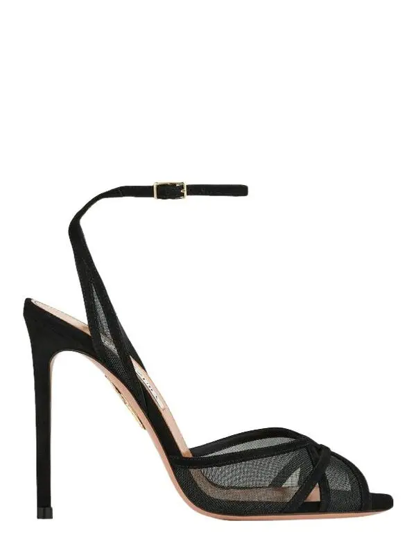AQUAZZURA Shear 105 Stiletto Sandal - Black
