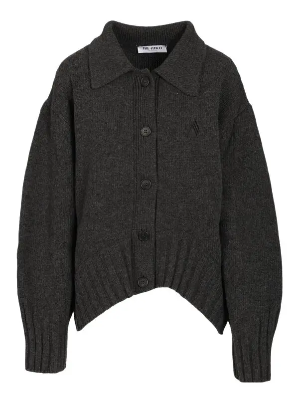 Attico Long-sleeved Cardigan - Black