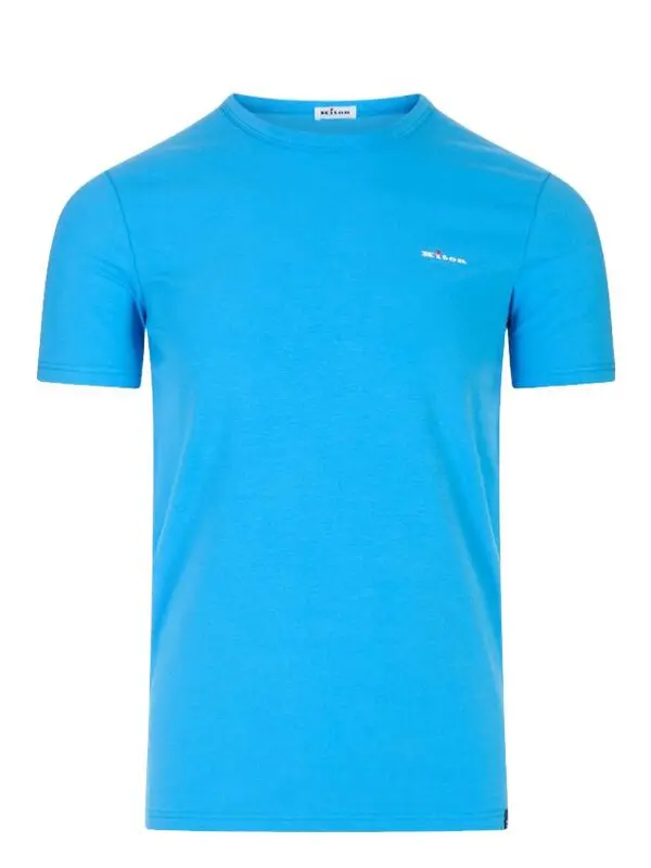 Kiton Logo-embroidered T-shirt - Blue