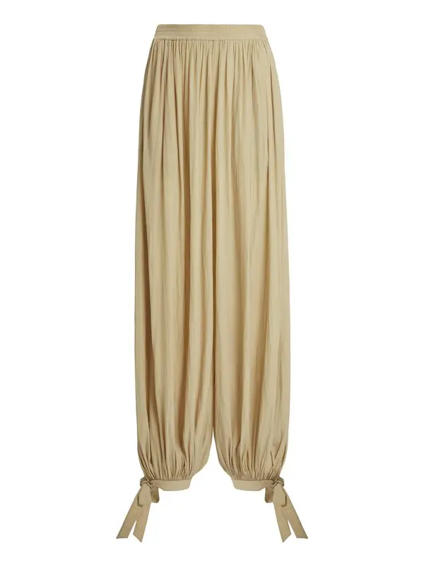 Chloé Washed Satin Bloomer Pants - Green