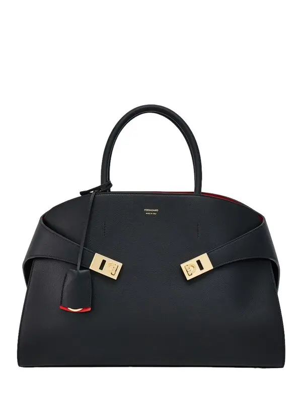 FERRAGAMO Hug Large Tote Bag - Black