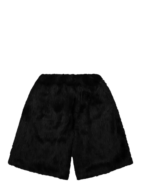 Simone Rocha Faux-fur Boxing Shorts - Black